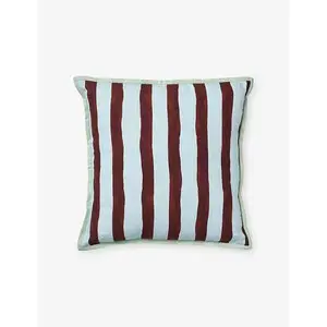 DAMSON MADDER Striped Square Cotton Cushion - Wide Stripe