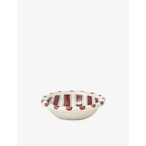 DAMSON MADDER Striped And Polka-dot Ceramic Serving Bowl