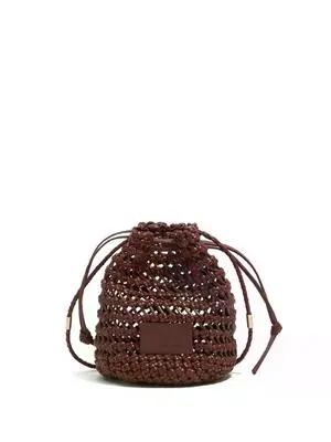 Bimba Y Lola Plaited Leather Bucket Bag - Brown