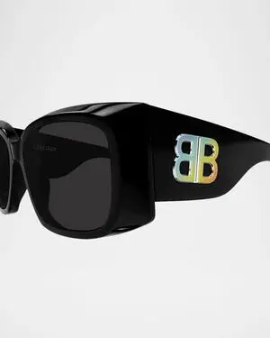 Balenciaga Acetate Butterfly Sunglasses - Black