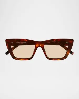 Saint Laurent Mica 53mm Cat-Eye Sunglasses Havana