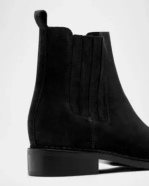 La Canadienne Siera Suede Chelsea Booties - Black