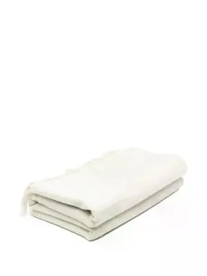 ARLOTTA CASHMERE Fringed Blanket - Neutrals