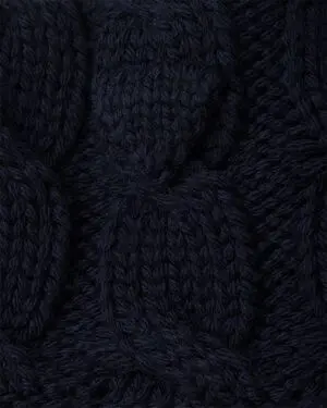 Prada Cable-knit Wool Collar - Navy