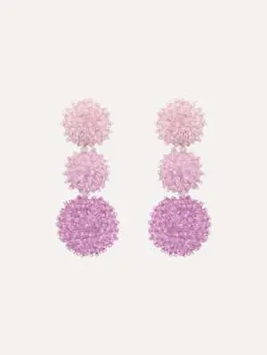 Oscar De La Renta Ombré Pompom Clip-on Earrings - Multi