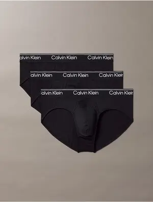Calvin Klein Microfiber Stretch 3-pack Hip Brief - Black
