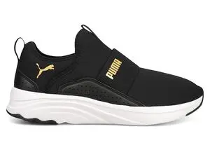 PUMA Softride Sophia Slip-on - Black/team Gold
