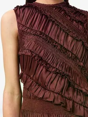 ALLSAINTS Nyla Ruffled Midi Dress
