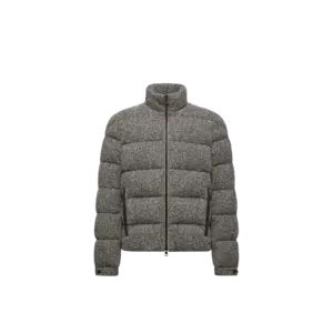 Moncler Agde Wool Blend Down Jacket - Grey