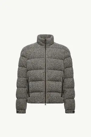Moncler Agde Wool Blend Down Jacket - Grey