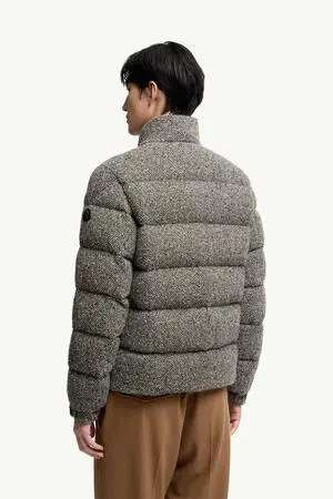 Moncler Agde Wool Blend Down Jacket - Grey