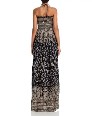 Veronica Beard Ayanna Printed Maxi Dress - Black Multi
