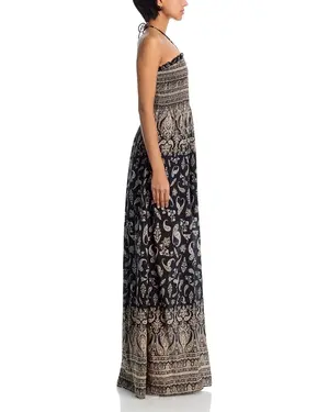Veronica Beard Ayanna Printed Maxi Dress - Black Multi