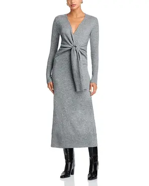 Veronica Beard Salomez Merino Wool & Cashmere Midi Dress - Medium Heather