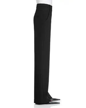Veronica Beard Tonelli Wide Leg Trousers - Black