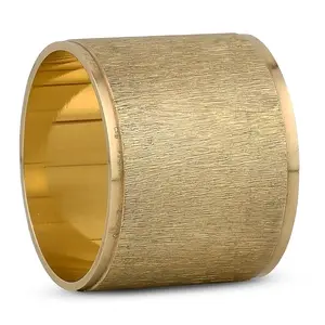 AMAN IMPORTS Matte Textured Tube Napkin Ring - Gold