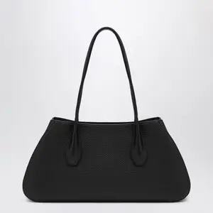 THE ROW Alger Leather Shoulder Bag - Black