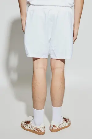 Adidas Logo-printed Shorts - White