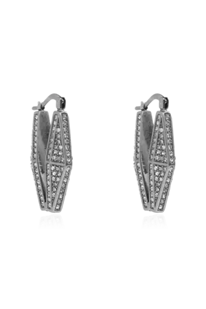 JIMMY CHOO Earrings With Crystals - Silver