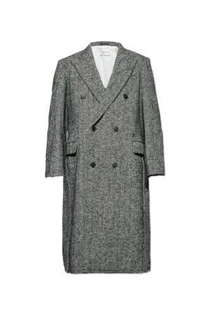 LANVIN Herringbone Pattern Coat - Grey