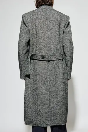 LANVIN Herringbone Pattern Coat - Grey