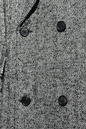 LANVIN Herringbone Pattern Coat - Grey