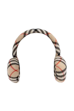 Burberry Plaid Earmuffs - Beige
