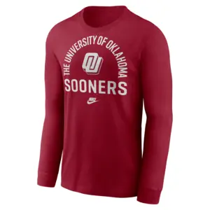 Nike Oklahoma Legacy Arched Logo College Long-sleeve T-shirt - Red