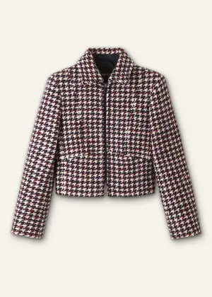 ME+EM Houndstooth Cropped Jacket