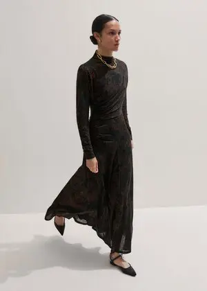 ME+EM Moonlight Snake Print Maxi Dress + Slip