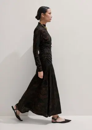 ME+EM Moonlight Snake Print Maxi Dress + Slip