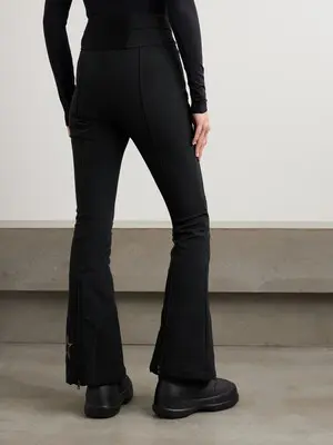 Perfect Moment Aurora Embroidered Bootcut Ski Pants - Black