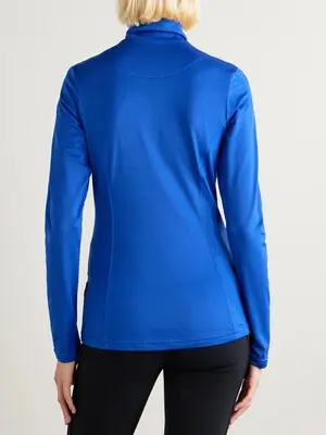 Goldbergh Serena Stretch Recycled-jersey Half-zip Top - Blue