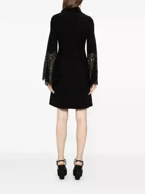 SAIID KOBEISY Logo-patched Floral-lace Dress