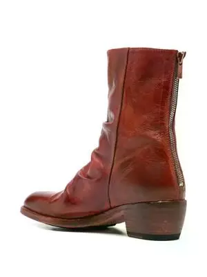 SHOTO 45mm Zip-fastening Leather Boots