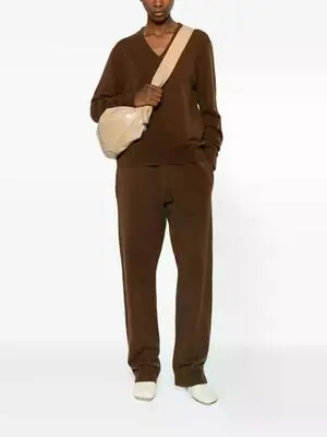ENTIRE STUDIOS V-neck Long Sleeve Sweater - Brown
