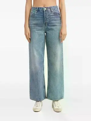 GANNI Logo-patch Jeans