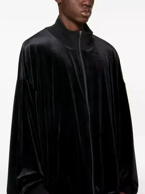 FUMITO GANRYU Zip-up Velvet Bomber Jacket