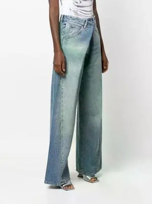 DARKPARK Ines Asymmetric Wide-leg Jeans