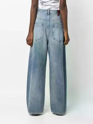 DARKPARK Ines Asymmetric Wide-leg Jeans