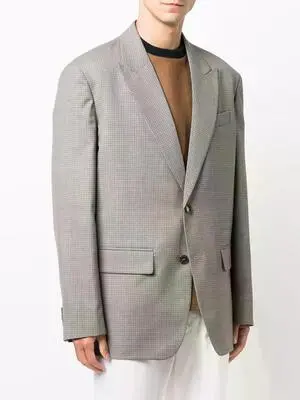 Valentino Garavani Peak-lapel Single-breasted Blazer - Grey