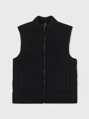 REISS Otley Rib-knit Zip-through Gilet - Navy