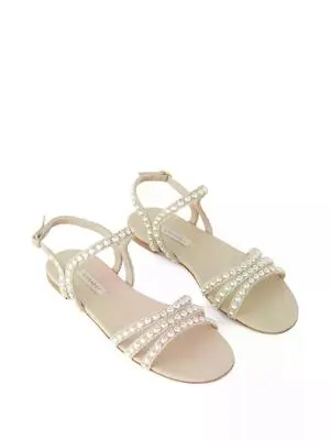 Casadei Stud-embellished Flat Sandals