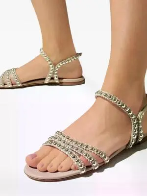Casadei Stud-embellished Flat Sandals