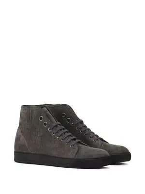 LANVIN Textured High-top Sneakers
