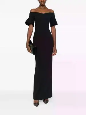 Solace London Cielo Off-shoulder Maxi Dress - Black