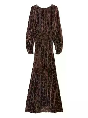 LANVIN Chevron-pattern Maxi Dress