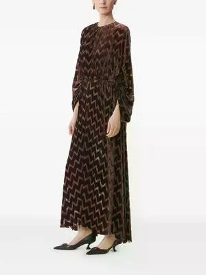LANVIN Chevron-pattern Maxi Dress
