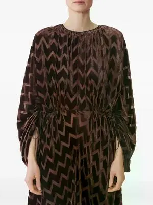 LANVIN Chevron-pattern Maxi Dress