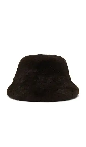 LOVERS AND FRIENDS Elias Faux Fur Bucket Hat - Sable Brown